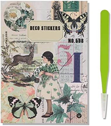 UHOMENY 200PCS Scrapbook Stickers Set, Vintage Cute Animal Journaling ...