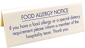Food allergy Table Notice - [GM815] : Amazon.co.uk: Stationery & Office ...