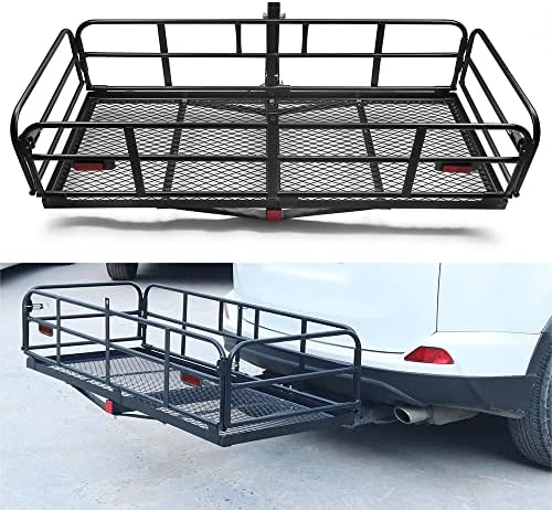 Amazon.com: 500Lbs Heavy Duty Hitch Mount Cargo Carrier 60" x 24" x 14. ...
