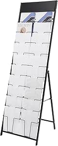 Amazon.com: Double A4 Magazine Display Stand 10-Tier Metal Brochure Display Stand Floor Standing ...