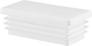 Lamellar plugs End caps for rectangular pipe 80x60 mm 5 pcs. White RAL ...