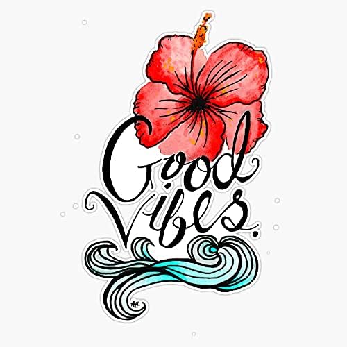 Amazon.com - Good Vibes Vinyl Waterproof Sticker Decal Car Laptop Wall ...