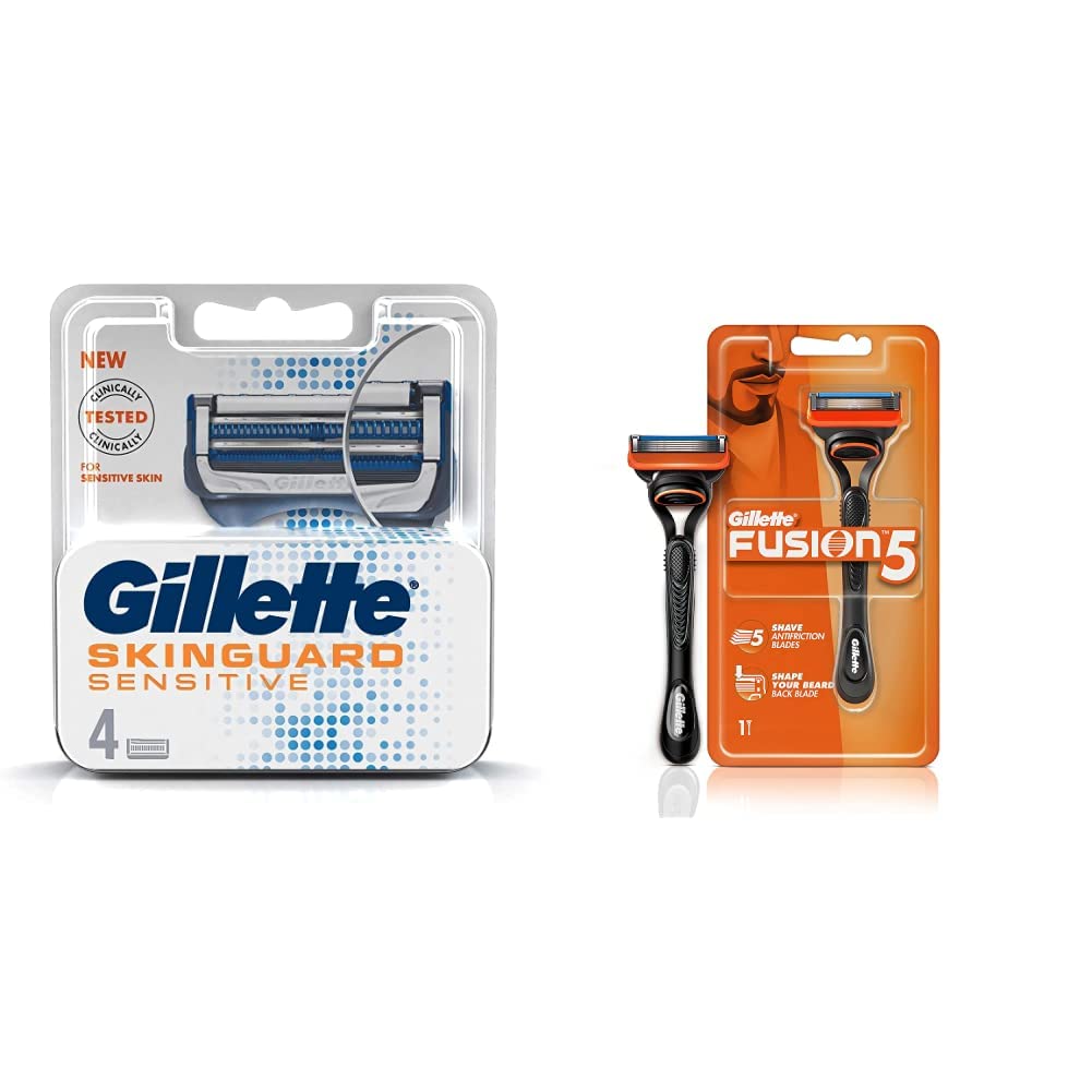 Gillette Skinguard Manual Shaving Razor Blades- pack of 4 cartridges ...