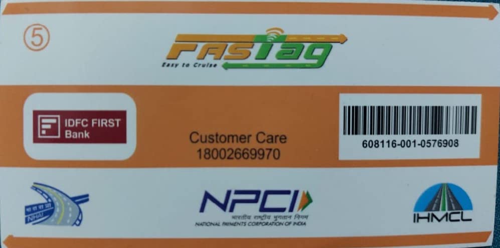 Buy FASTag CLASS5/ IDFC Bank/CAR,Bolero,Pickup/Van/TATA ACE/Bolero ...