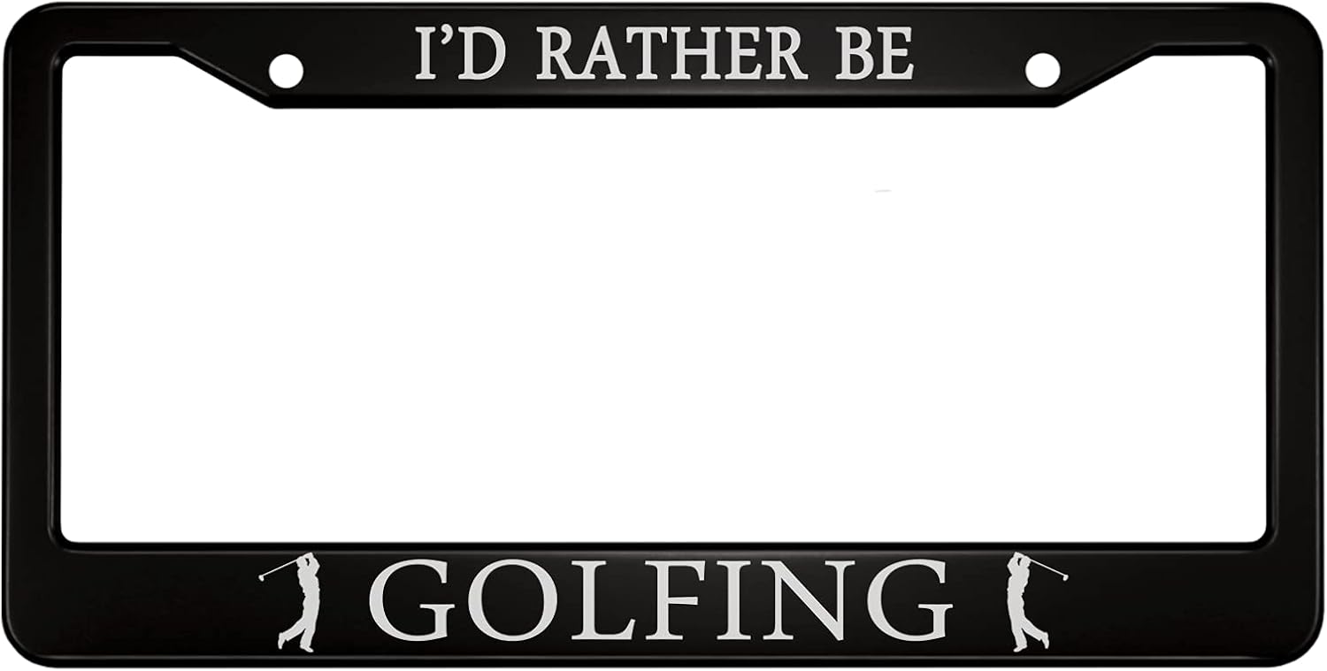 Amazon.com: oFloral I'd Rather Be Golfing Aluminum Alloy License Plate ...