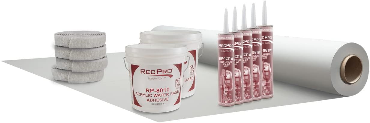 Amazon.com: RecPro RV 8.5' Wide Rubber Roof Repair Kit | Weatherproof ...