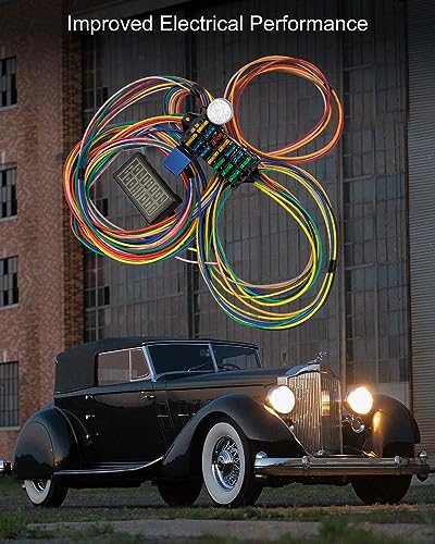 Snapklik.com : 14 Circuit Universal Wiring Harness Fit For Street ...