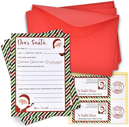 Amazon.com : Gift Boutique Christmas Official Letter To Santa Writing ...