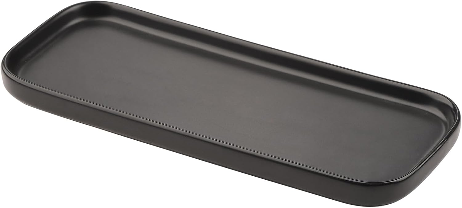 Amazon.com: VanEnjoy Ceramic Tray for Kitchen Counter, Black Vanity ...