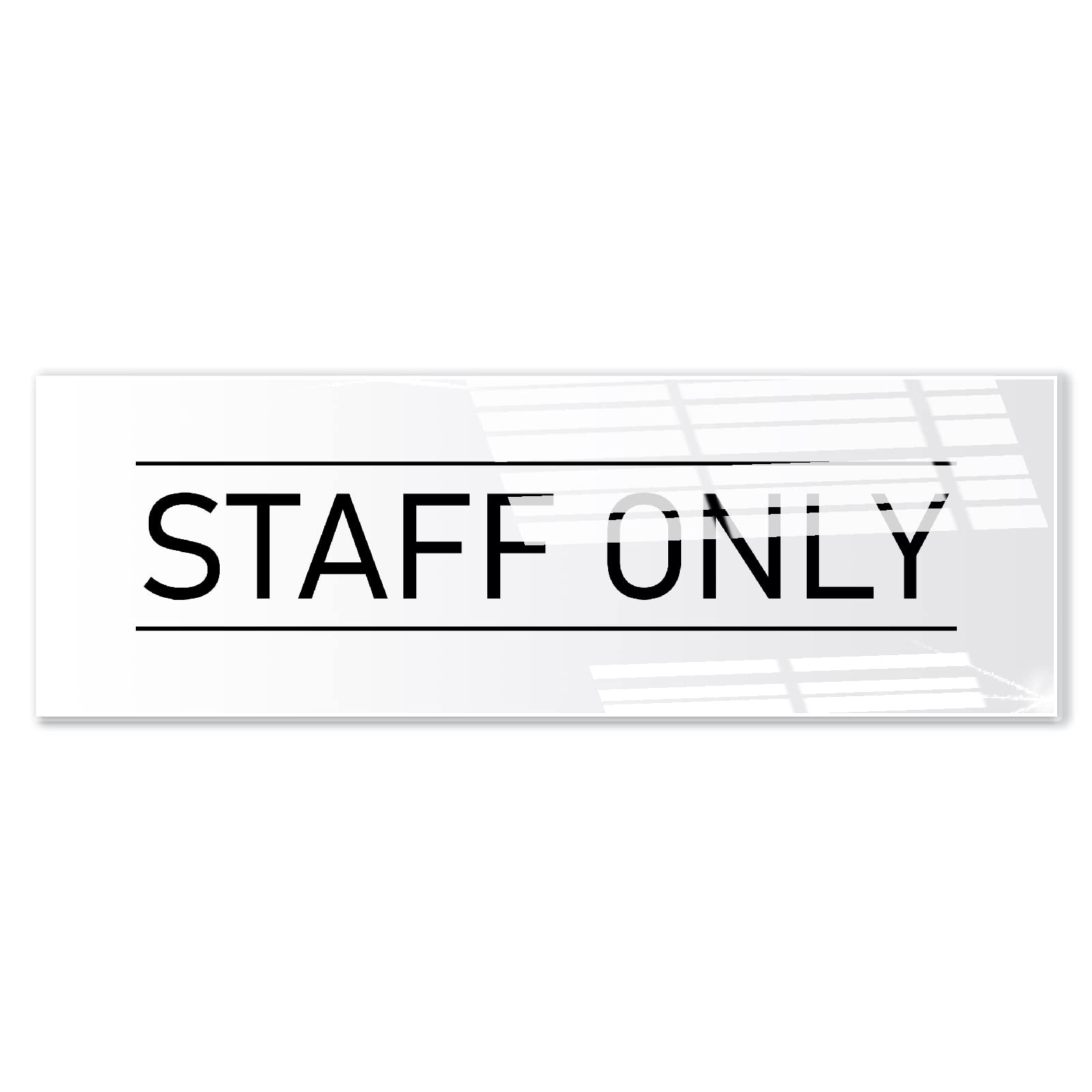 Amazon.com : Staff Only Sign White 9x3 Inch - Indoor Self Adhesive Door ...
