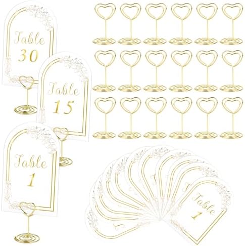 Amazon.com: 10-Pack Gold Table Number Holders, 6'' Reusable Table Sign ...