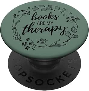 Amazon.com: Books Are My Therapy Lover Bookish Librarian Boho Floral ...