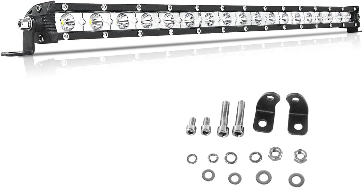 Amazon.com: Willpower 20 Inch 90W Single Row Led Light Bar Spot Beam Slim Off Road Light Fog ...
