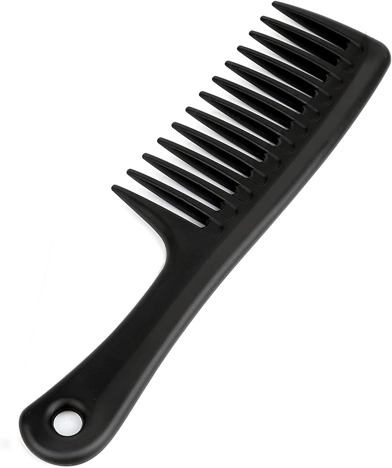 NC Wide Tooth Detangling Handgrip Paddle Hair Comb for Long Hair (Black ...