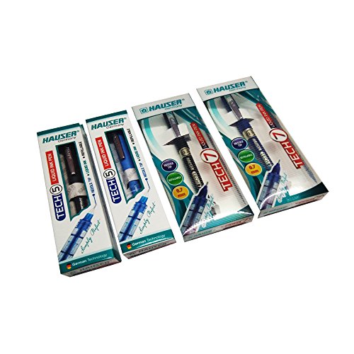 Hauser Tech-5 Tech-7 Blue Black Pen (Set of 4 Pen) : Amazon.in: Office ...