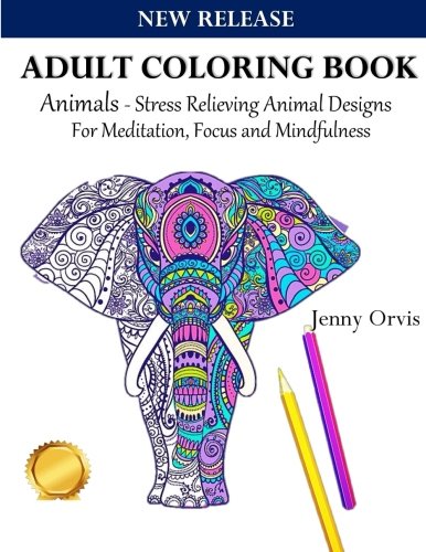 Amazon.com: Adult Coloring Book Animals: Stress Relieving Animal ...