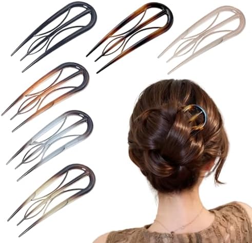 6 Pcs French Hair Pin, U-Shaped Hairpin, Prestige French Twist Hair Pin ...