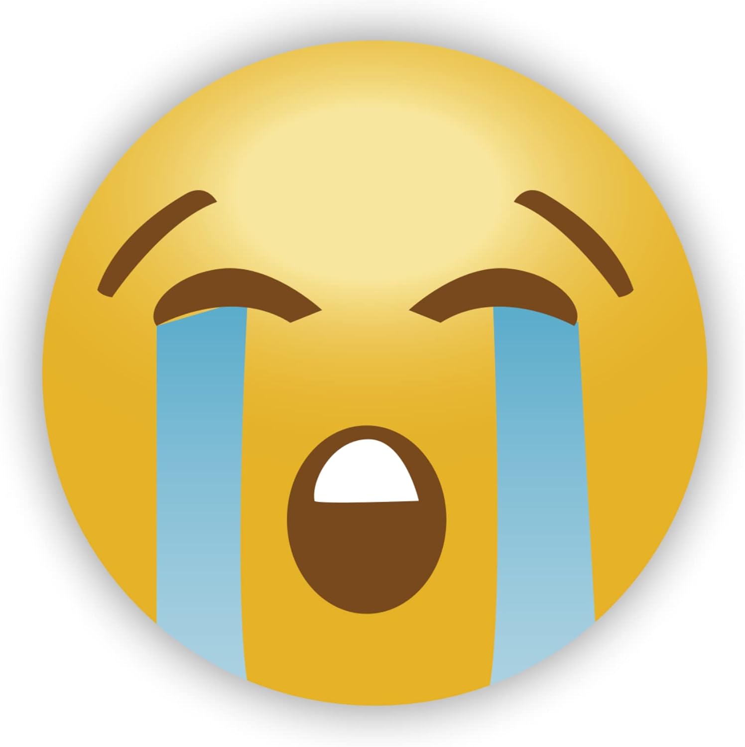 Amazon.com - VulgrCo Sad Crying Tears Emoji Face Funny Sticker Vinyl ...