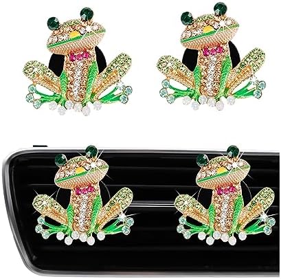 Amazon.com: ORIESSE Bling Frog Car Air Freshener Vent Clips,Cute Alloy ...