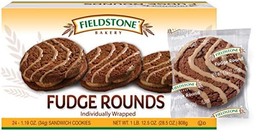 Amazon.com: Fieldstone Bakery Fudge Rounds, Boxes, 96 Individually ...