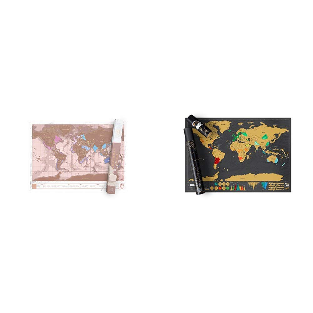 Luckies Of London World Map Scratch Map Rose Gold London | Desertcart Japan