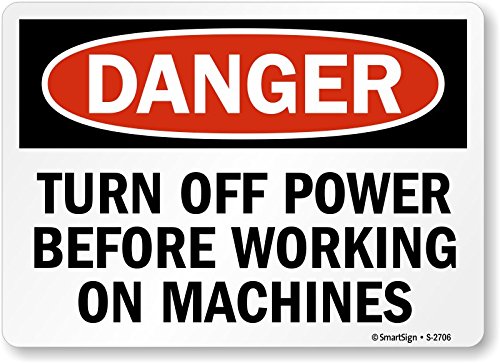 Smartsign S-2706-AL-10 Aluminum Sign,"Danger: Turn Off Power Before ...