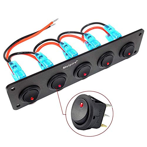 Snapklik.com : Meipire 5 Gang Rocker Switch Panel ON-Off Switch Panel ...