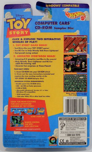 DISNEY'S TOY STORY HOT WHEELS COMPUTER CARS CD-ROM SAMPLER DISC Toys ...