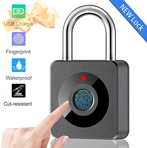 Fingerprint Lock Smart Waterproof Fingerprint Padlock Ideal for Gym ...