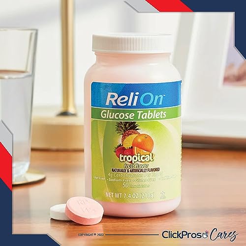 Snapklik.com : ReliOn Reli On Glucose Tablets Tropical Fruit 4 Pack ...