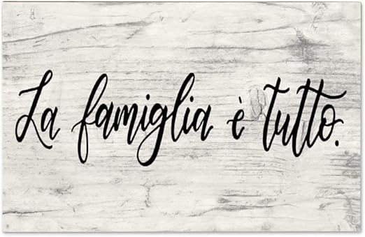 Amazon.com: MATou Decor La Famiglia E Tutto Reclaimed Plaque Sign ...