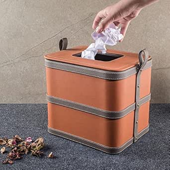 Spread Spain® Leatherite Square-Shaped Openable Dustbin & Trash Can For ...