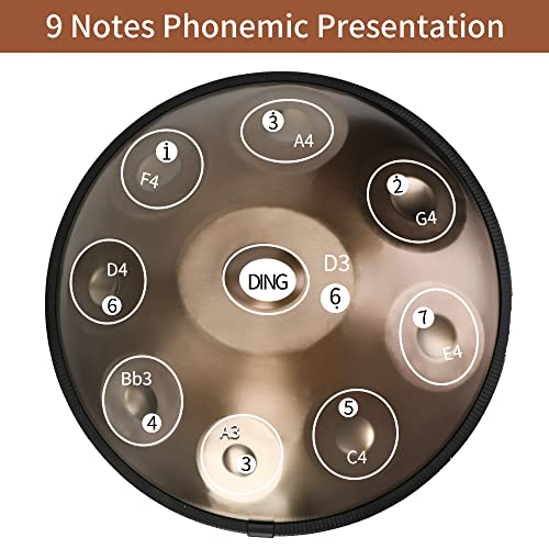 Snapklik.com : Eavnbaek Handpan Drum In D Minor 440Hz 9 Notes 22 Inches ...