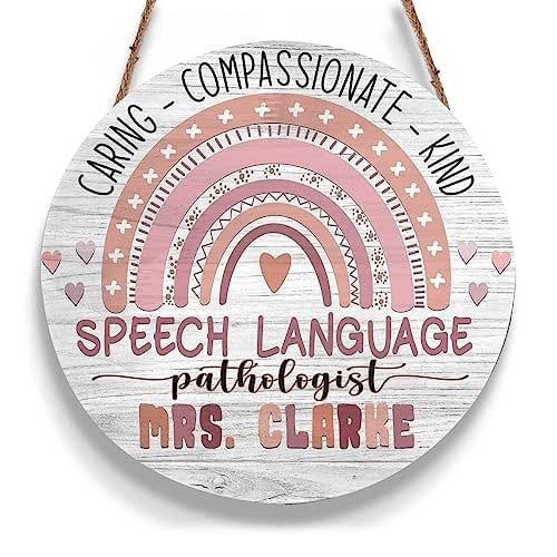 Amazon.com: Personalized Speech Therapist Welcome Wooden Sign, Custom ...