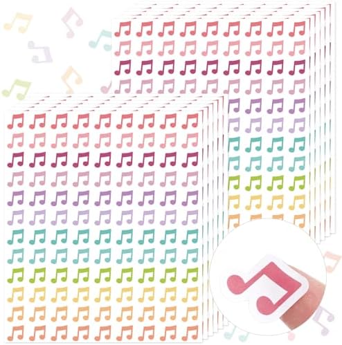 Amazon.com: JarThenaAMCS 2160Pcs Music Notes Mini Stickers Colorful ...