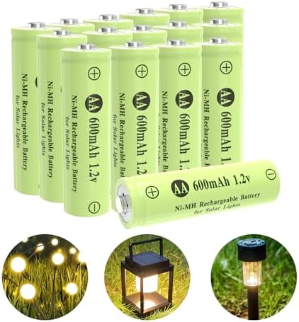 Amazon.com: Porvoo AA Ni-MH 600mAh 1.2V Rechargeable Batteries, AA ...