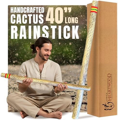 40 Chilean Cactus Rainstick Musical Instrument with yarn wrap and ...