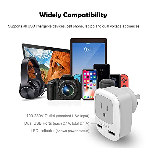 Snapklik.com : TESSAN Australia New Zealand Power Plug Adapter ...