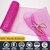 Amazon.com: 2 Pcs Hot Pink Deco Mesh Ribbon Rolls 10 Inch 10 Yards(30 ...