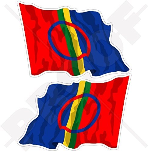 Amazon.com: SAMI PEOPLE Waving Flag Saami Lapps, SAPMI Lapland 3" (75mm ...