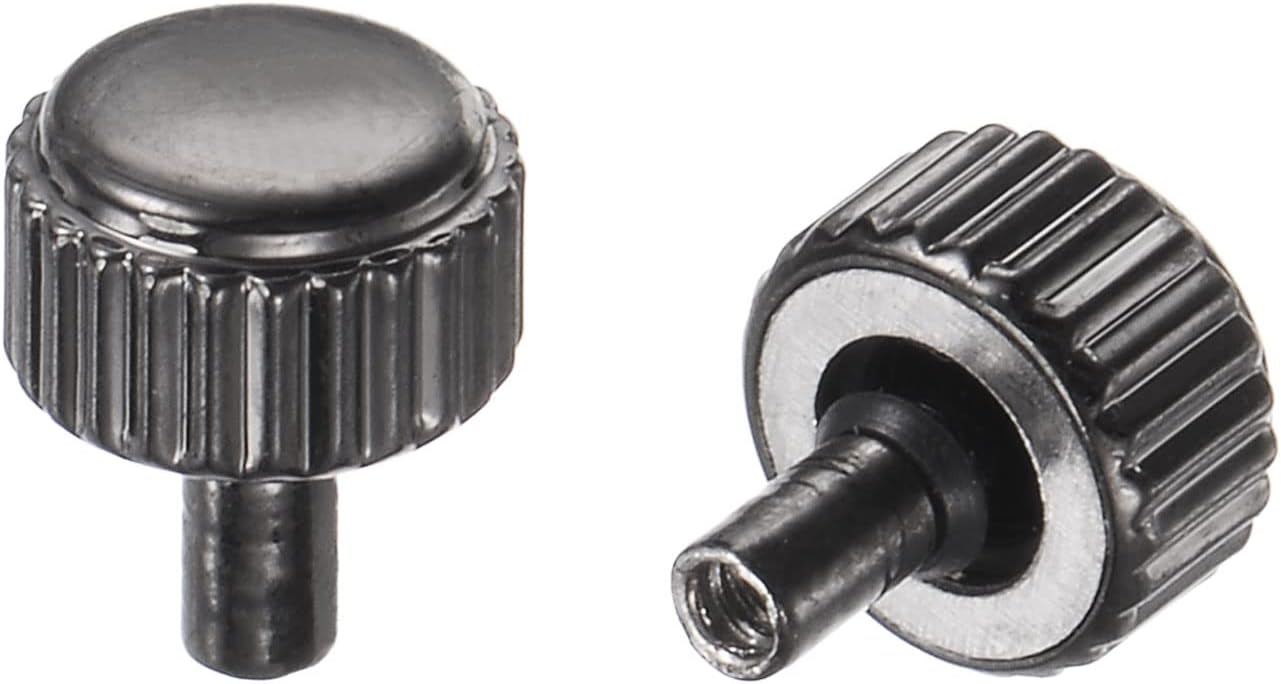 Amazon.com: uxcell 2 Pcs 5x4mm Watch Crown Parts, Stainless Steel Flat ...