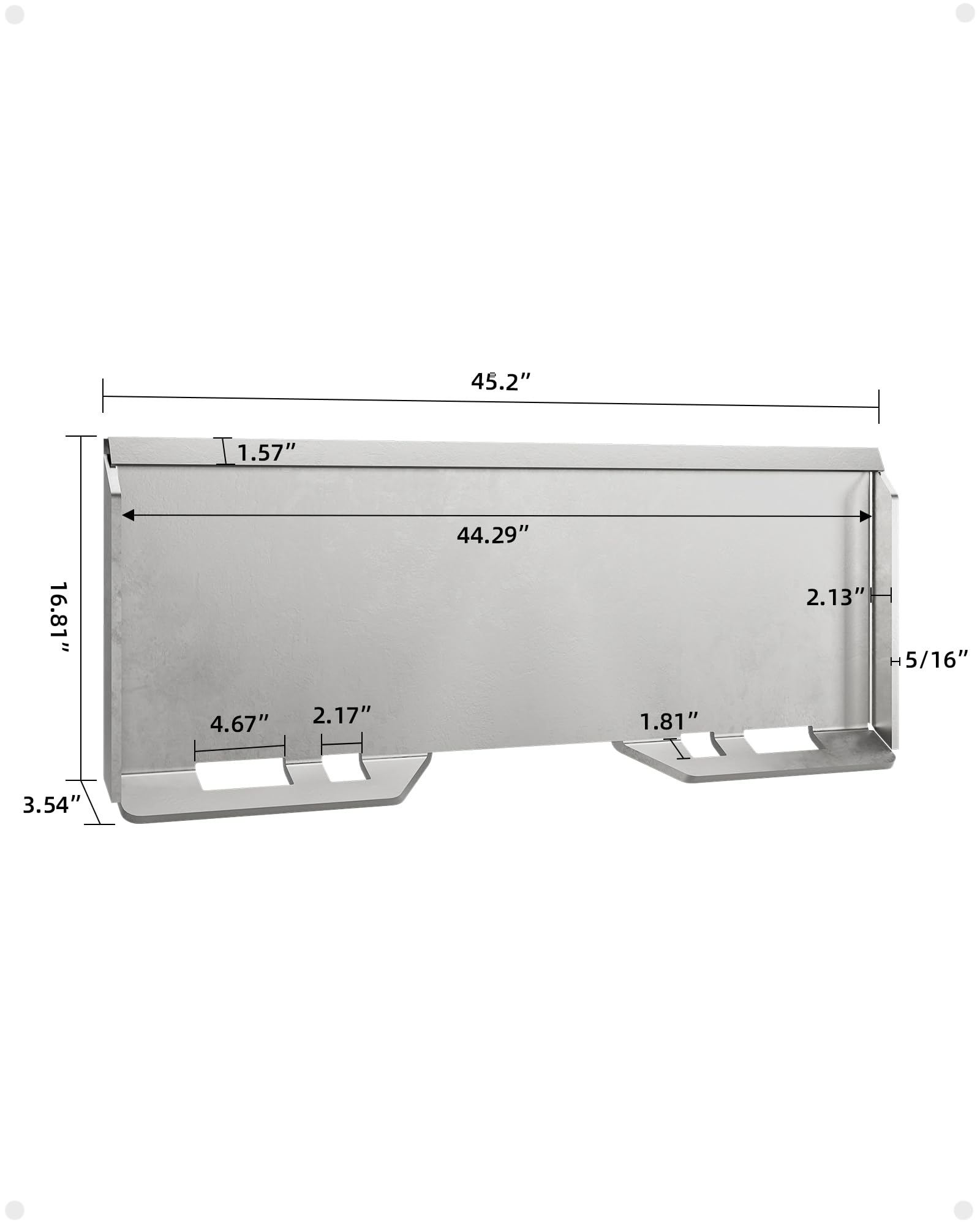 Snapklik.com : 5/16" Skid Steer Attachment Plate,Quick Attach Plate ...
