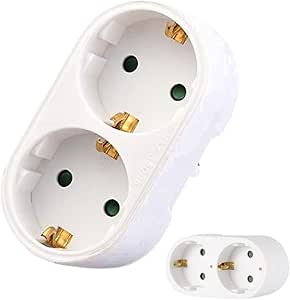 Double Plug for Socket - European/German Conversion Plug 1 to 3 Socket ...