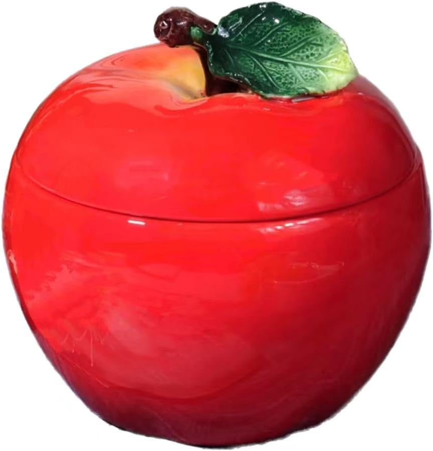 Amazon.com | Mozacona Ceramic Apple Shape Container Sugar Bowl Candy ...