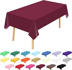 Amazon.com: JHDZDHY 10 Pack Premium Disposable Plastic Tablecloth 54" X ...