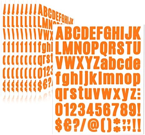 Amazon.com: A - Z Orange Alphabet Letters Stickers Vinyl Decals (2 Sets ...