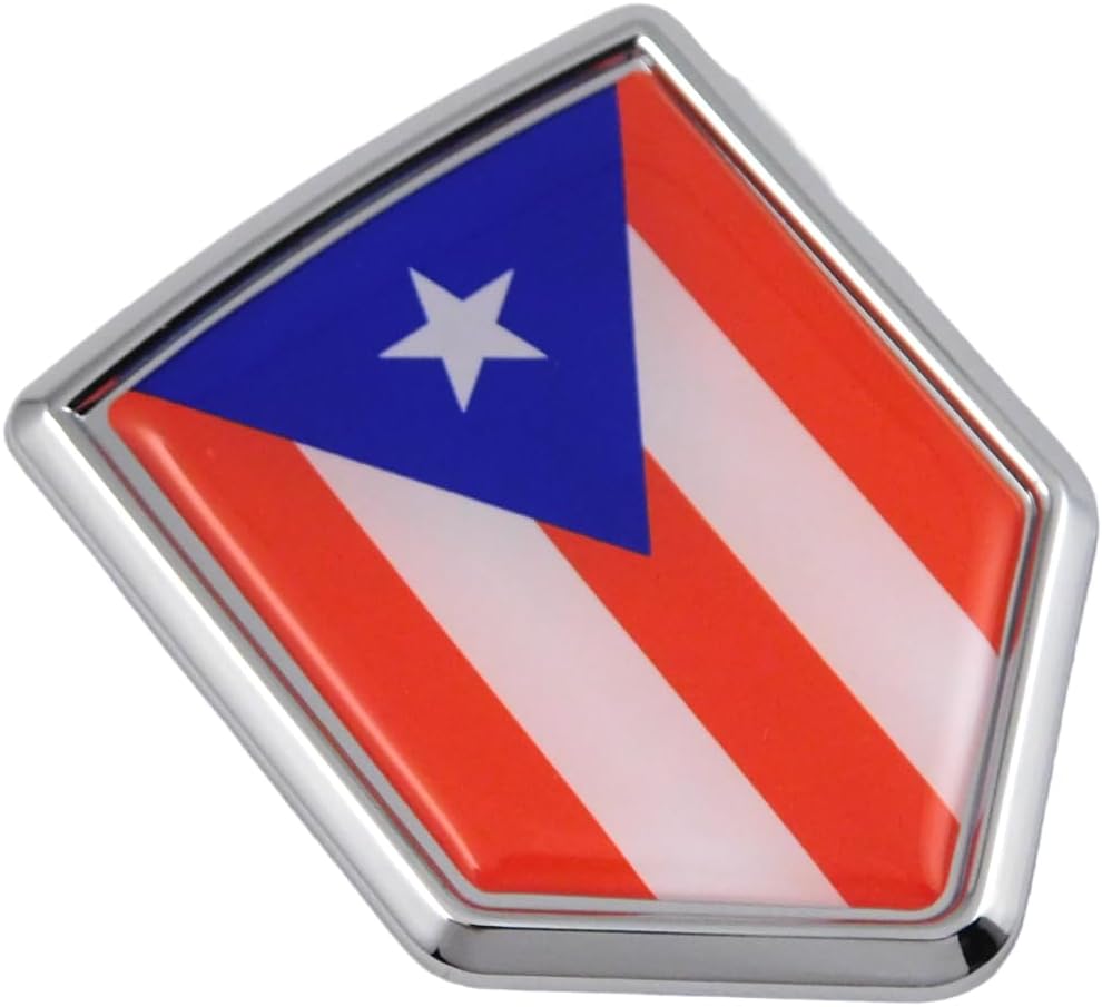 Amazon.com: Car Chrome Decals CBSHD171 Puerto Rico Decal Flag Car ...