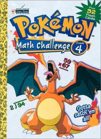 Pokemon Math Challenge Grade 4 Plus 32 Flash Cards: Golden Books ...