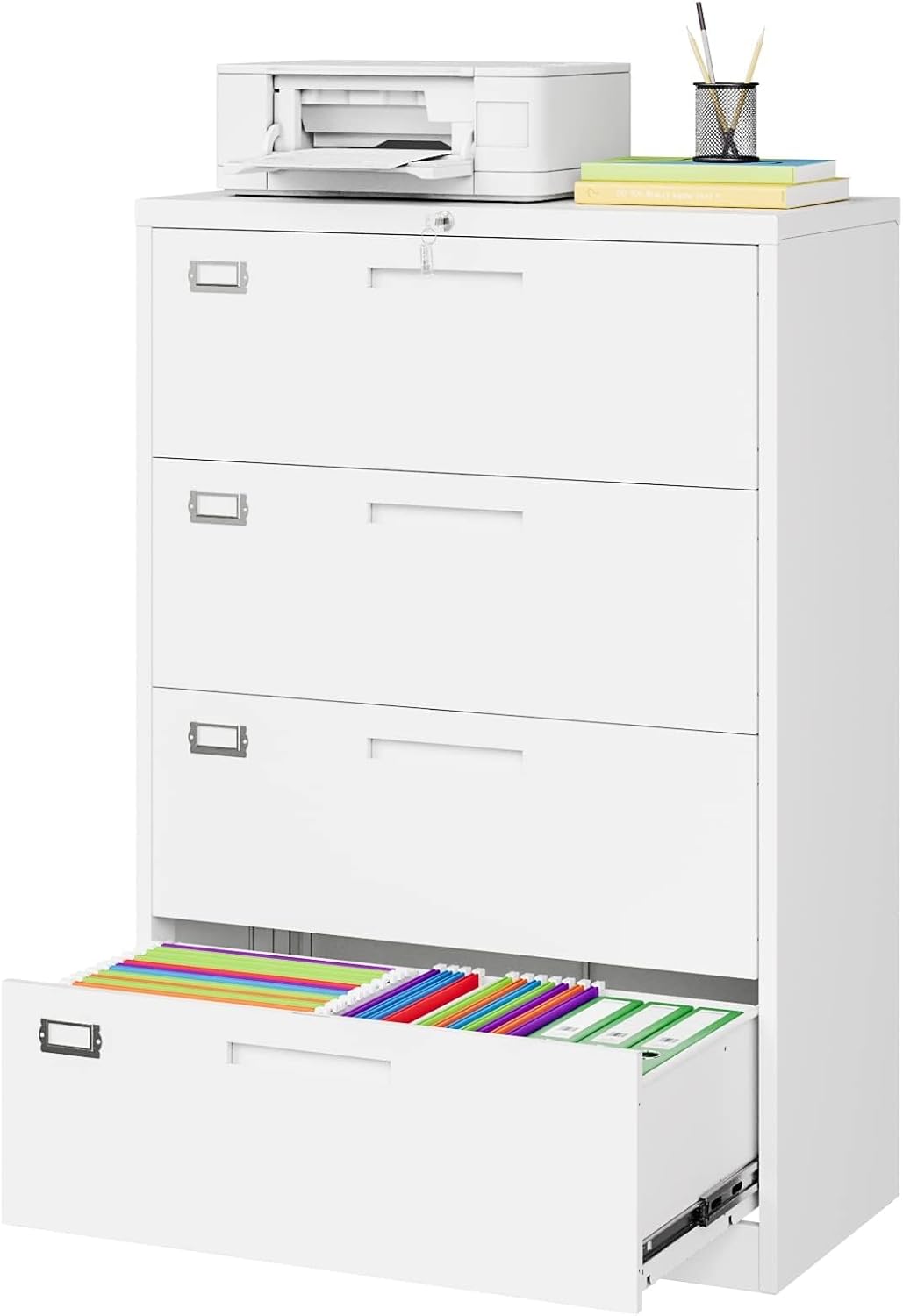 Amazon.com: NODHM Lateral Filing Cabinet,4 Drawer File Cabinet with ...