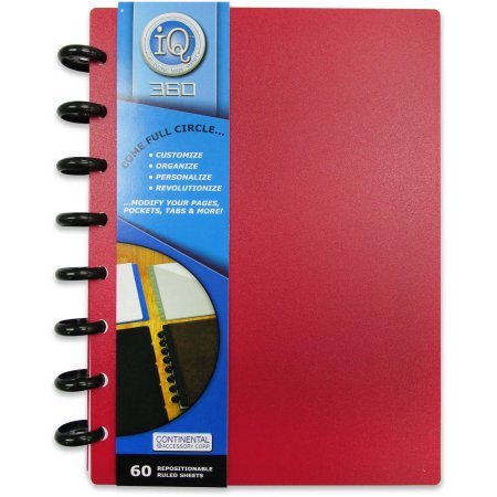 IQ 360 Solid Notebook 60 ct (Medium), Pack of 2 (Red): 0789041993723 ...